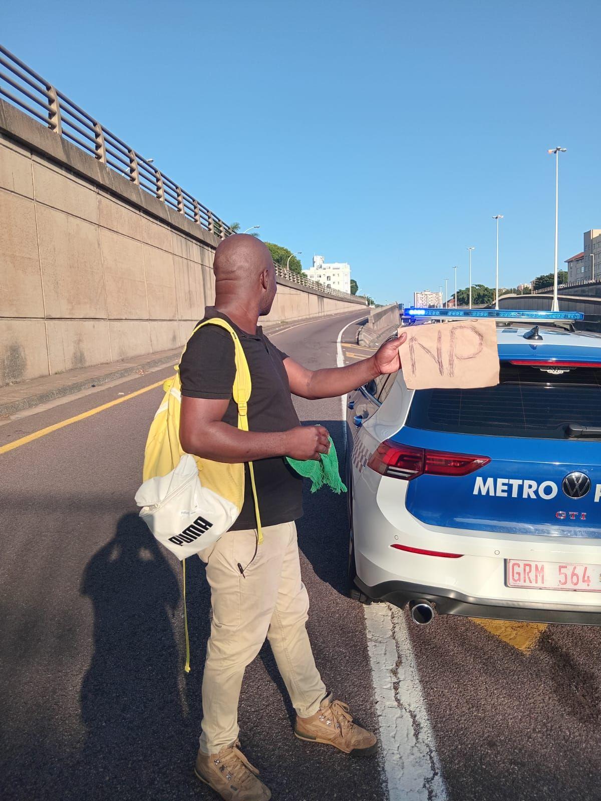 Hitchhiking on a freeway is strictly prohibited as it poses a serious ...